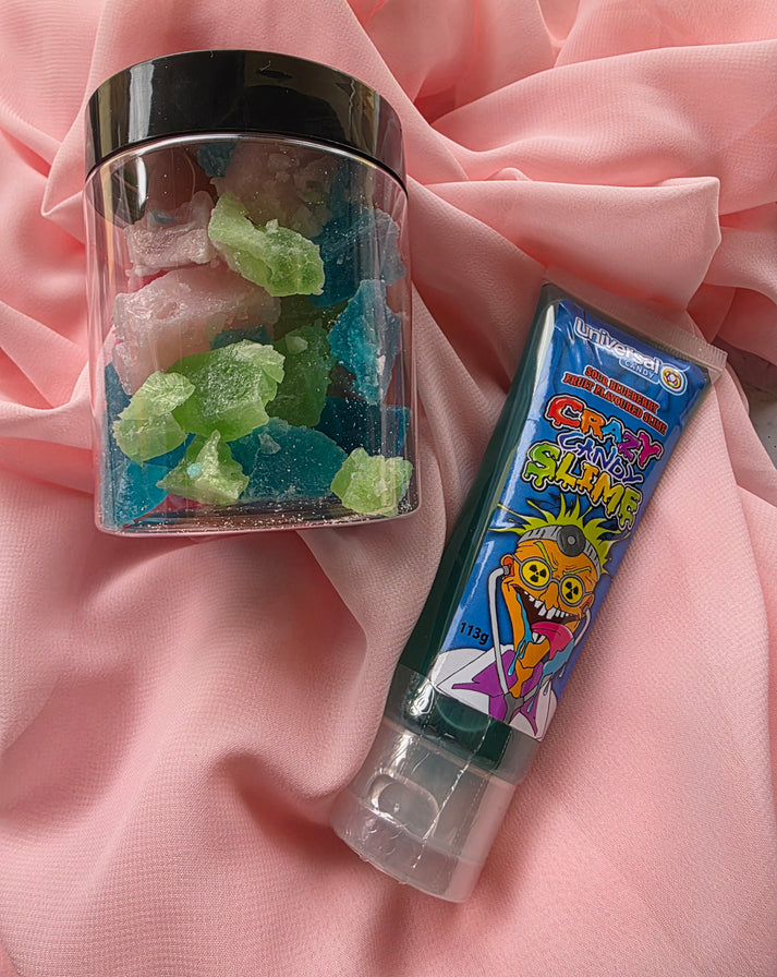 Crystal Candy Gems with Sour Slime Tub – Sweets and Treats Adelaide