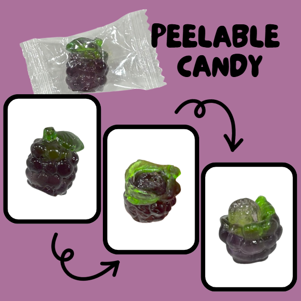 JUICY JELLY Peeled!! GUMMY GRAPE N.W. 100g – Sweets and Treats Adelaide